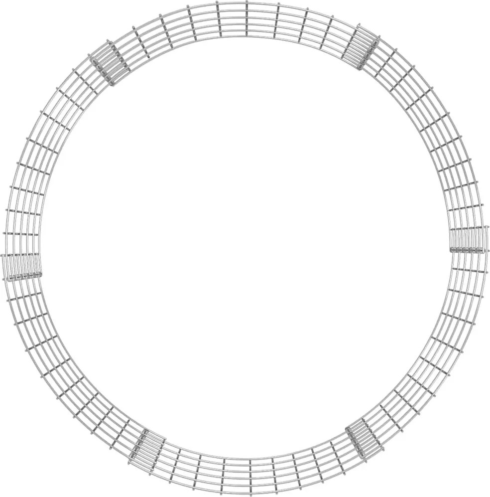 vidaXL Kruhový gabionový sloupek pozinkovaná ocel Ø 100 x 50 cm [152017]