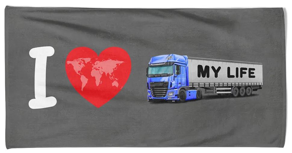 Osuška Kamion – my life (VÝBĚR BARVY) (Barva kamionu: Modrá)
