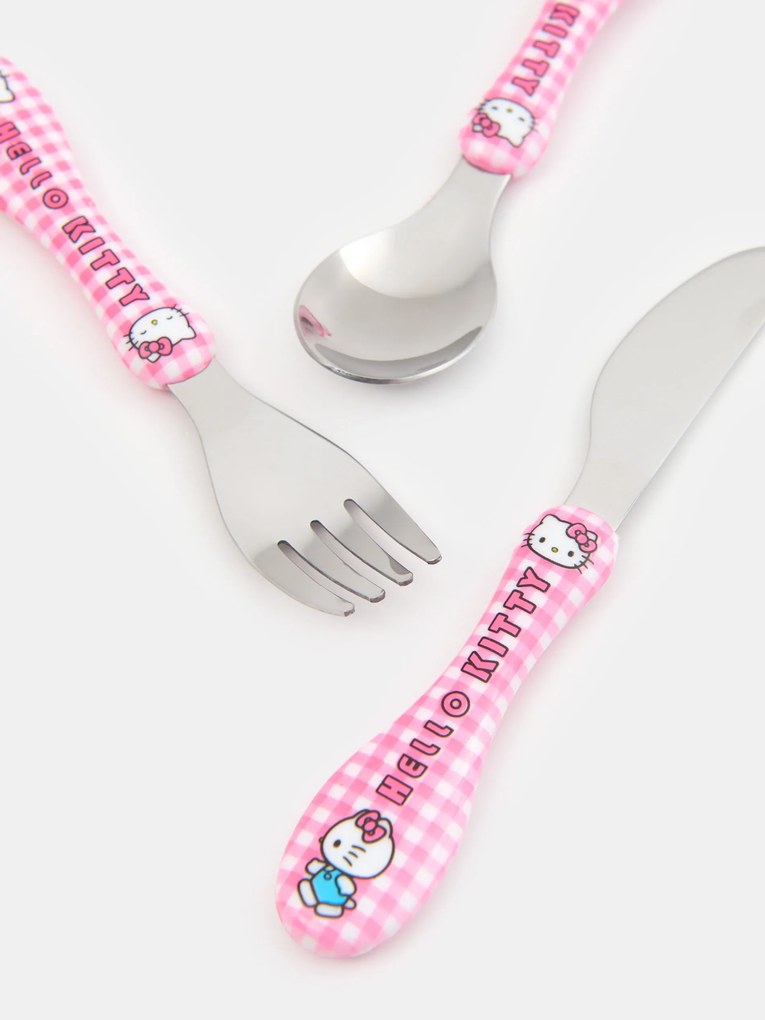 Sinsay - Sada příborů 3 baleni Hello Kitty - růžová