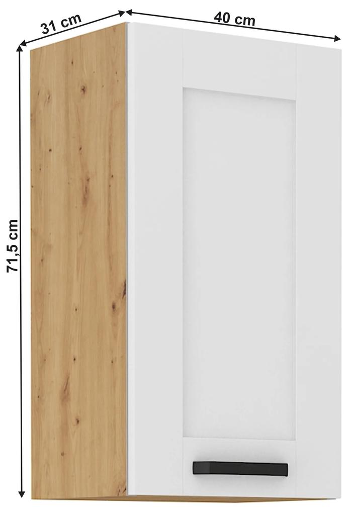 Horní skříňka, bílá/dub artisan, LULA 40 G-72 1F