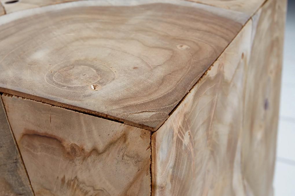 Noble Home Masivní teakový odkládací stolek Tekyre, 30 cm