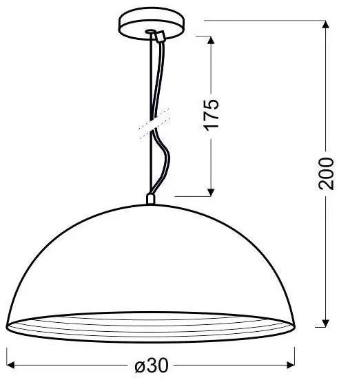 Lustr na lanku DORADA 1xE27/60W/230V měď