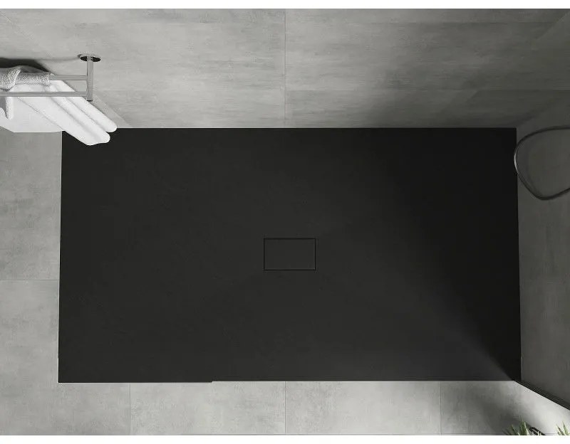 Mexen Hugo, SMC obdélníková sprchová vanička 150 x 100 cm, černá matná, 42701015