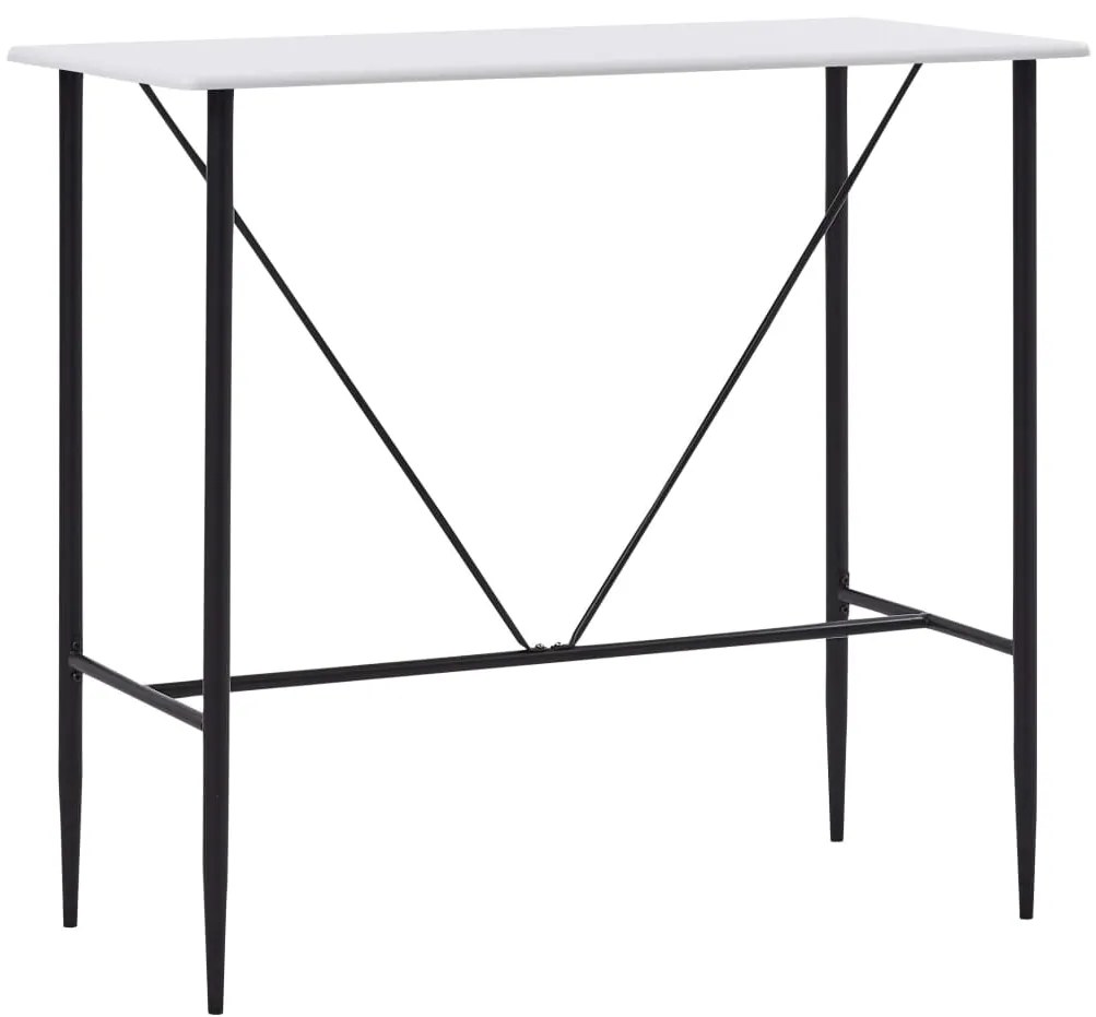 Barový stůl bílý 120 x 60 x 110 cm MDF 281547