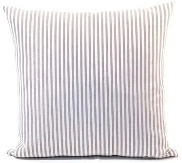 Luxusní dekorativní polštář Lusito - proužek šedo-bílý