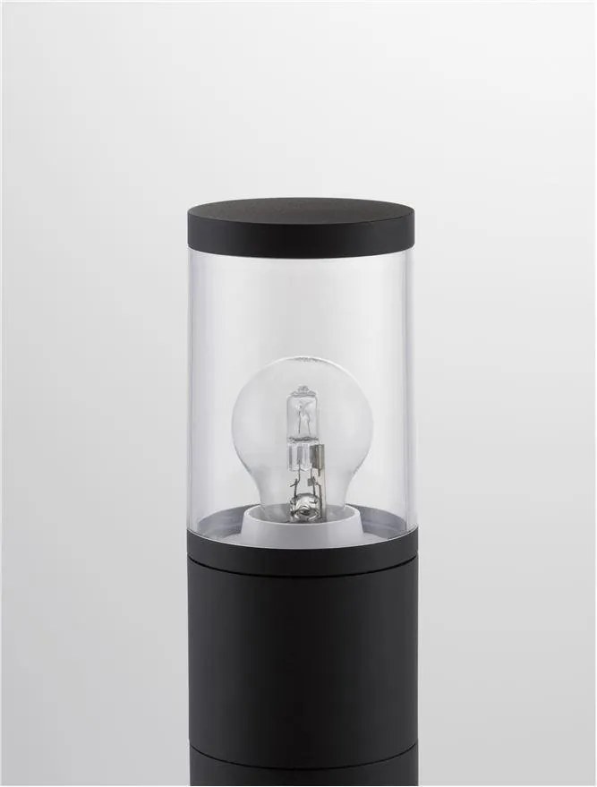 NV 9002874 Venkovní sloupkové svítidlo CETERA černý hliník a akryl E27 1x12W 220-240V IP54 bez žárovky - NOVA LUCE