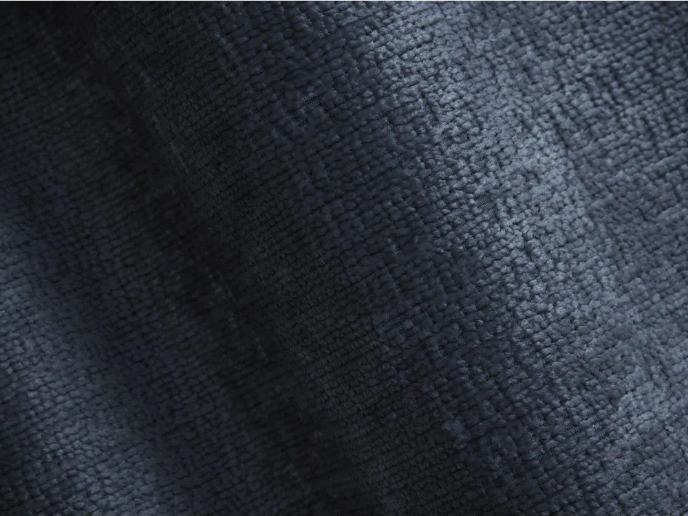Tmavě modrá čalouněná dvoulůžková postel s úložným prostorem s roštem 200x200 cm Lupine – Micadoni