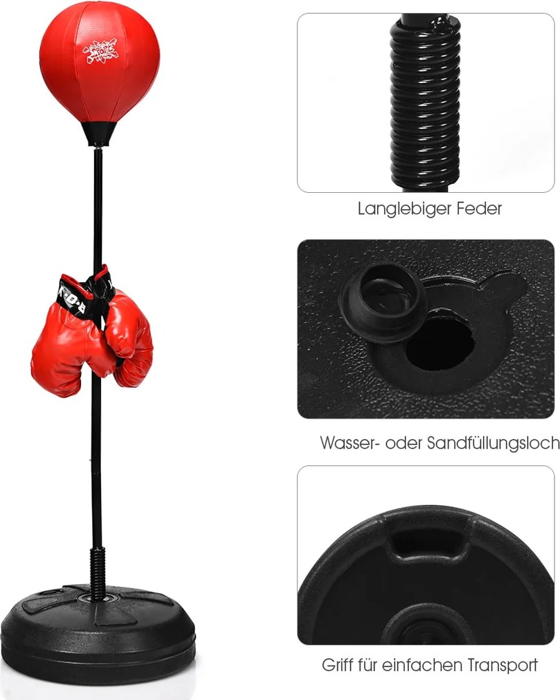 Costway Boxovací míč 120-154 cm výškově nastavitelný stojící boxovací míč box
