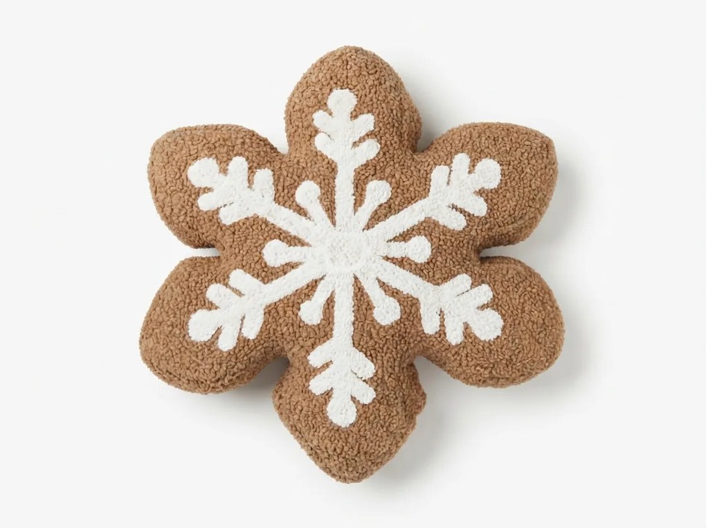 Dekorační polštářek SNOW COOKIE 35x35 cm, hnědý