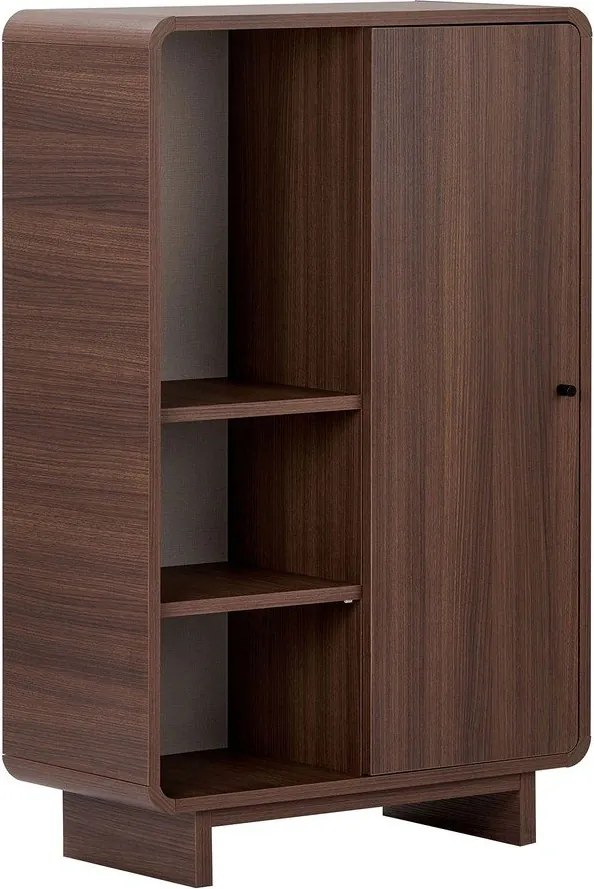 Skříňka v dekoru ořechu v tmavě přírodní barvě 70x110x34 cm Torina – Nordure
