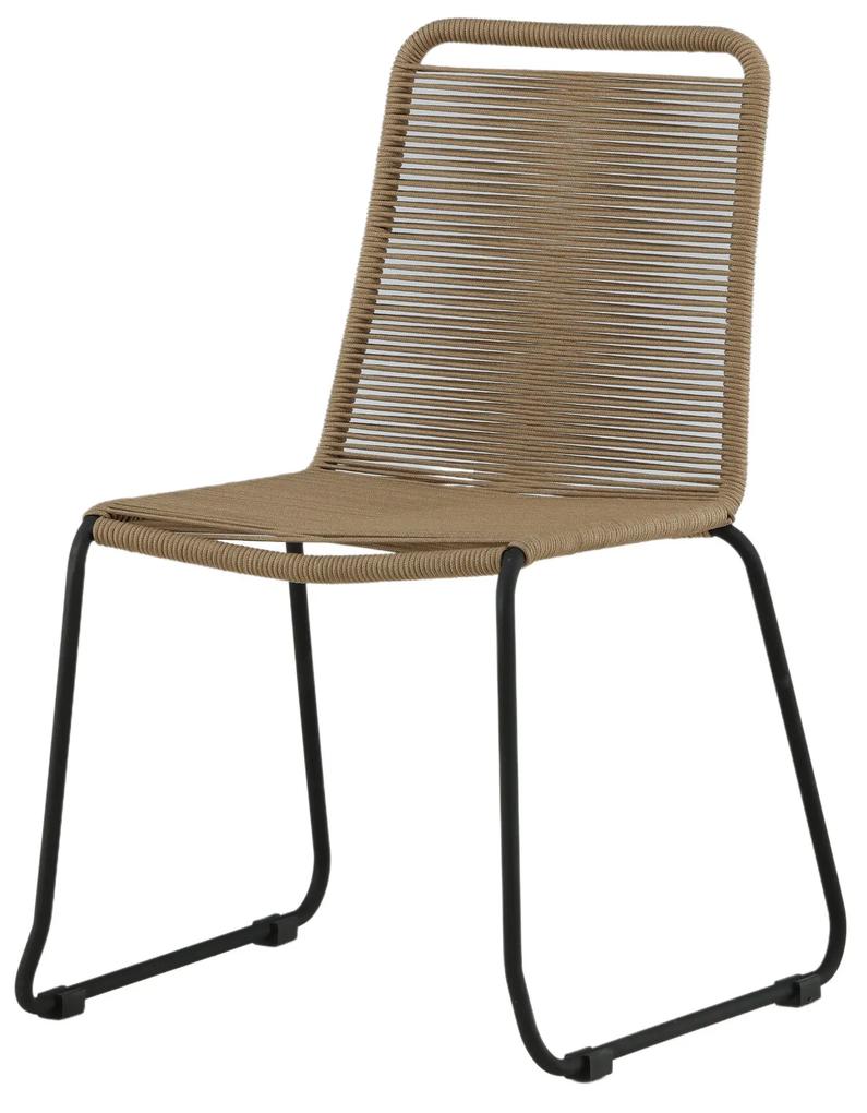 Jídelní židle Lindos, 2ks, hnědá