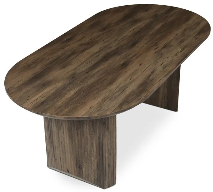 Autronic Jídelní stůl SORETO — 200x100x77 cm, MDF, dekor dub/ ořech Světle hnědá