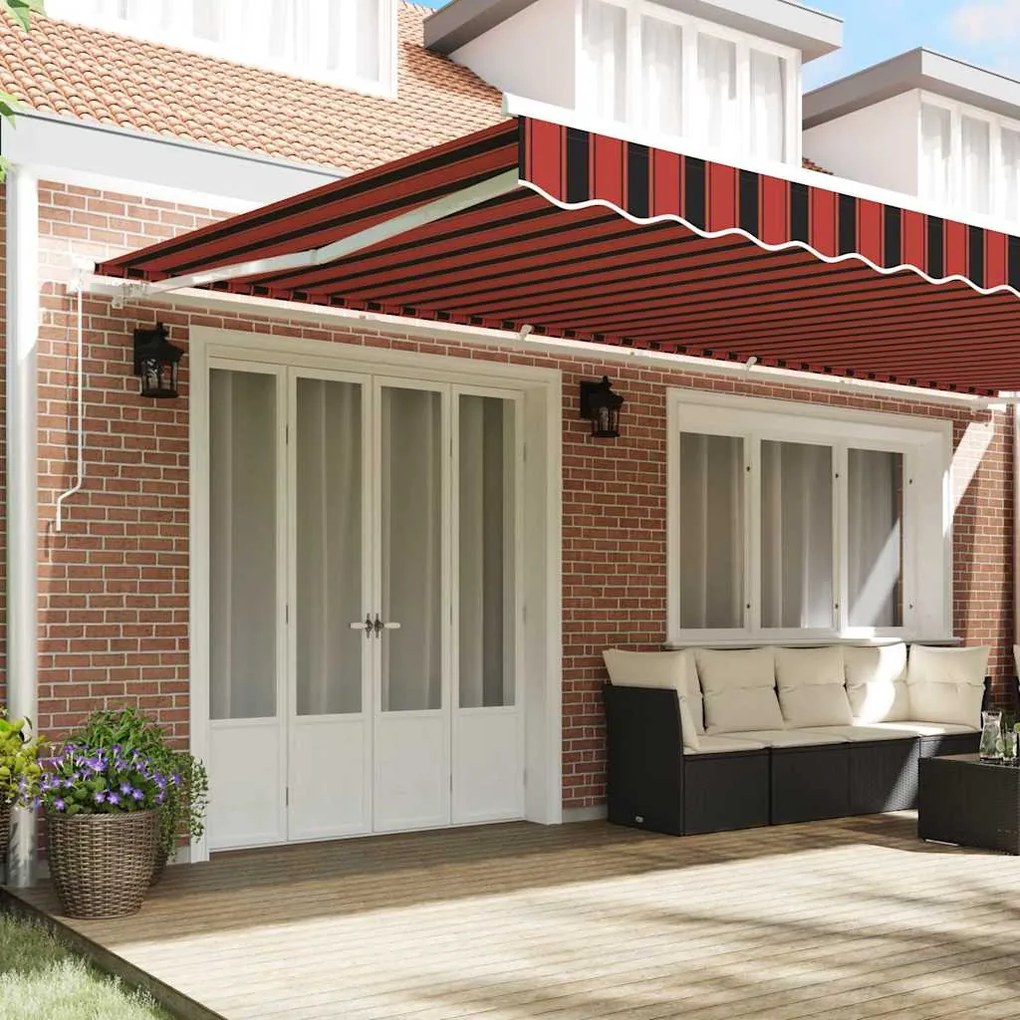 Stahovací markýza Oranžová a hnědá 600 × 300 cm 3331589