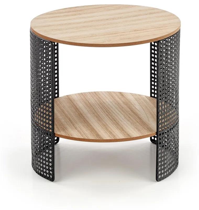 Konferenční stolek Trafica, přírodní dřevo / černá