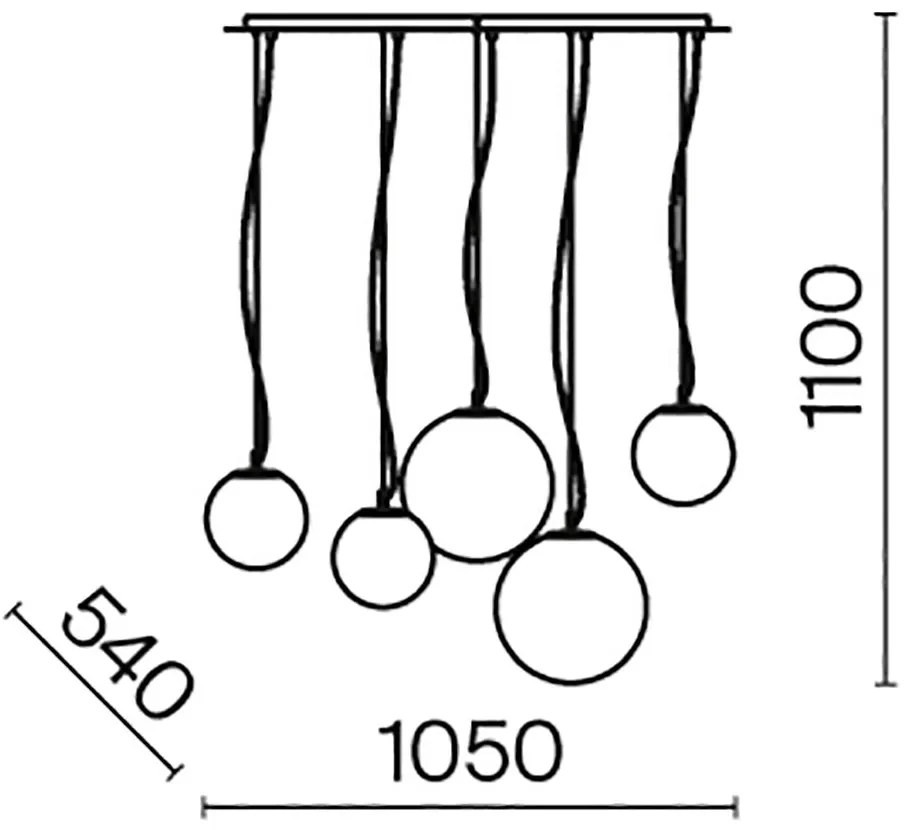 Maytoni Závěsné svítidlo BASIC, 5xE27, d. 105 cm