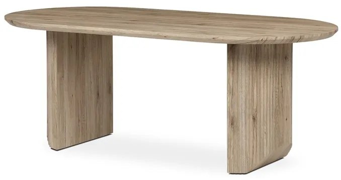 Autronic Jídelní stůl SORETO — 200x100x77 cm, MDF, dekor dub/ ořech Světle hnědá