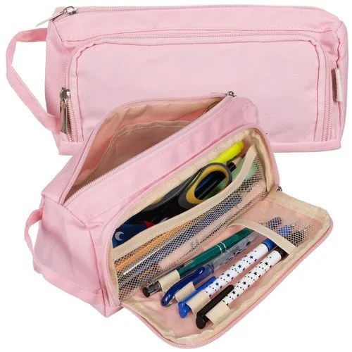Eoshop Dvojitý skládací penál - růžový Maaleo 24519