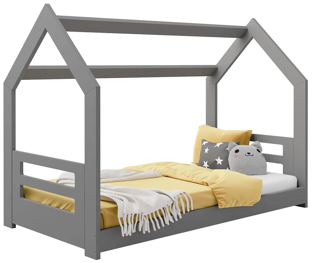 Dětská postel Domeček 160x80 D2B šedá
