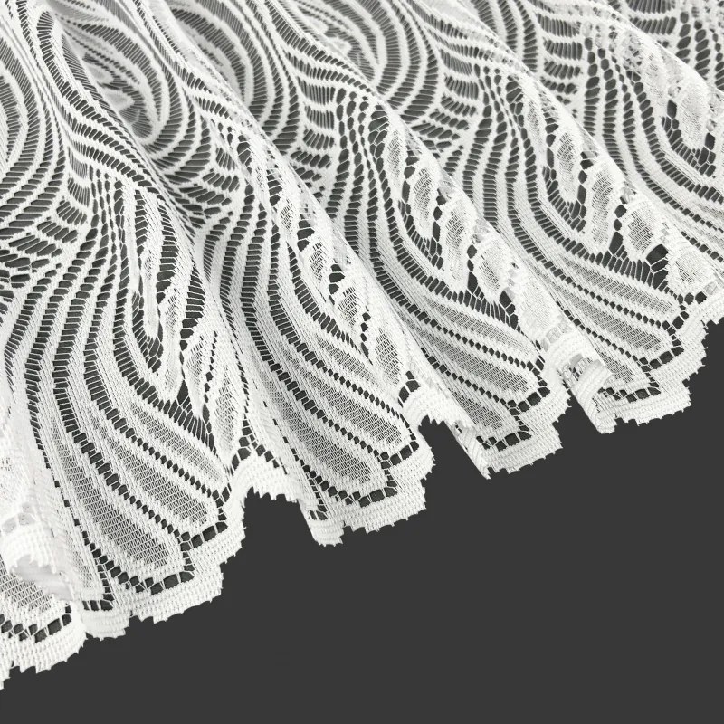 Vitrážová žakárová hrubá záclona 4648 - výška 40,60,90 cm , metráž