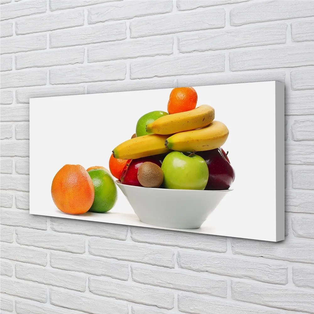 Obrazy na plátně Ovoce v misce 100x50 cm