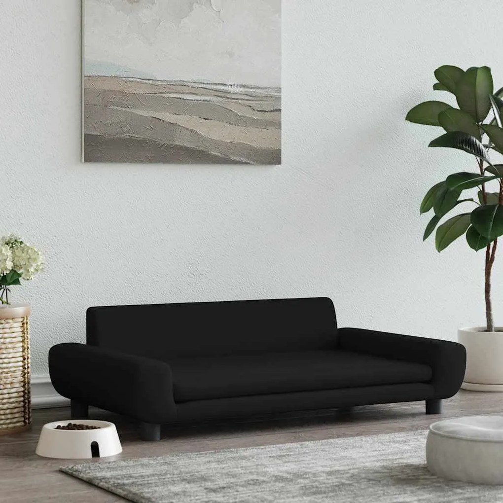 Pelíšek pro psy černý 100 x 54 x 33 cm samet 171985