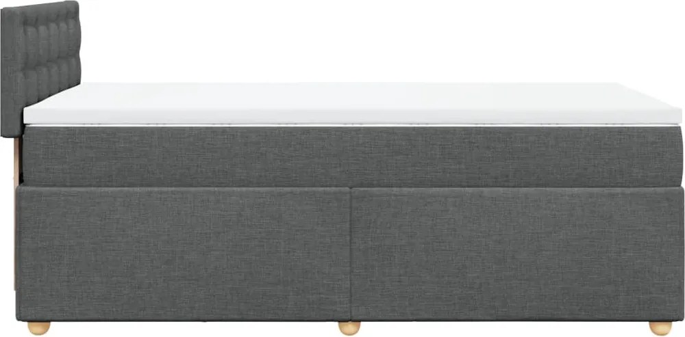 Box spring postel s matrací tmavě šedá 100 x 200 cm textil 3288906