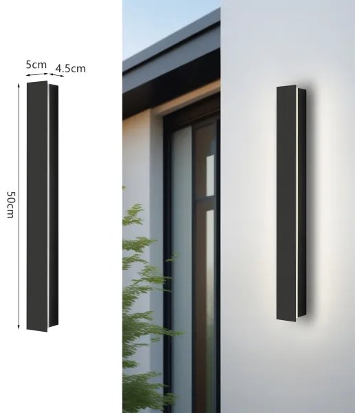 Brilagi - LED Venkovní nástěnné svítidlo LINEAR LED/12W/230V 3000K IP65 černá
