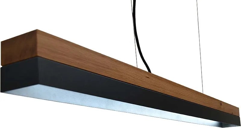 Luxprim APOLLO DALI TOUCH TW DT8, stmívatelné závěsné led svítidlo Materiál horní části: Dub, Materiál spodní části: Antracit