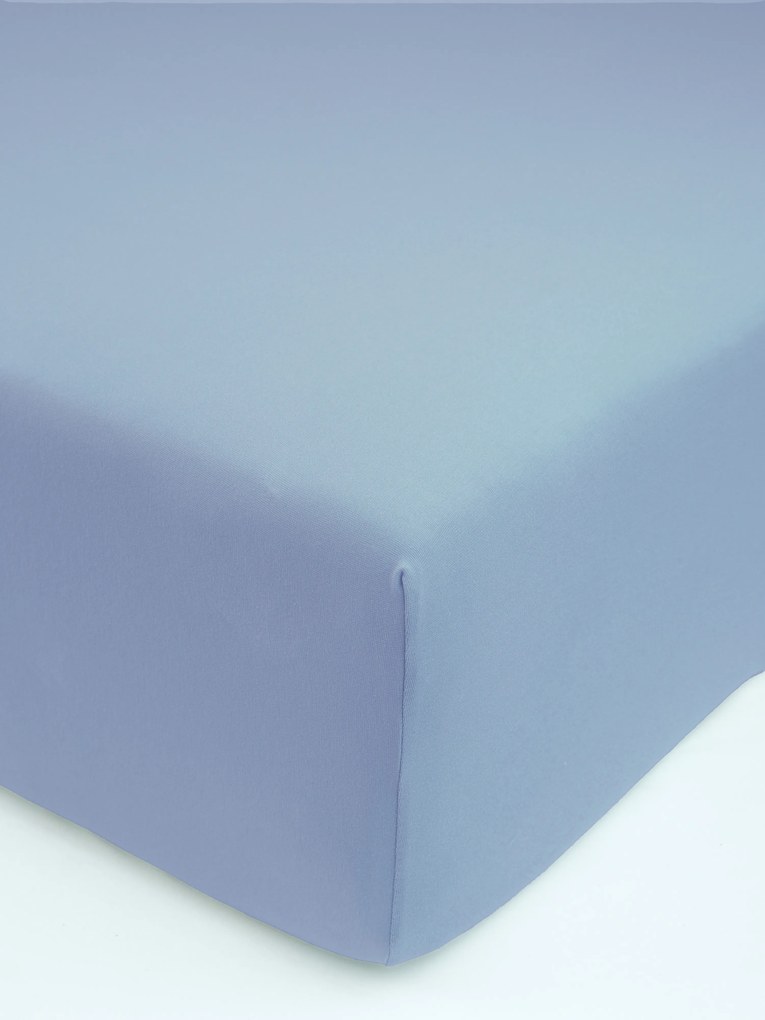 MK Lůžkoviny Jersey prostěradlo s elastanem Deluxe 160 × 200 cm – světle modrá