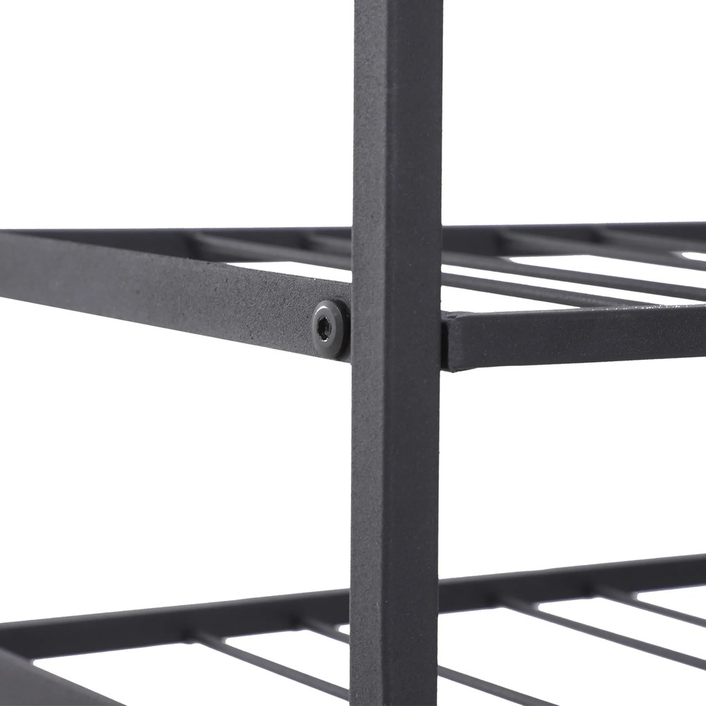 HOMCOM Stojan na víno s kapacitou 54 lahví 63D x 25Š x 91V cm černý kov