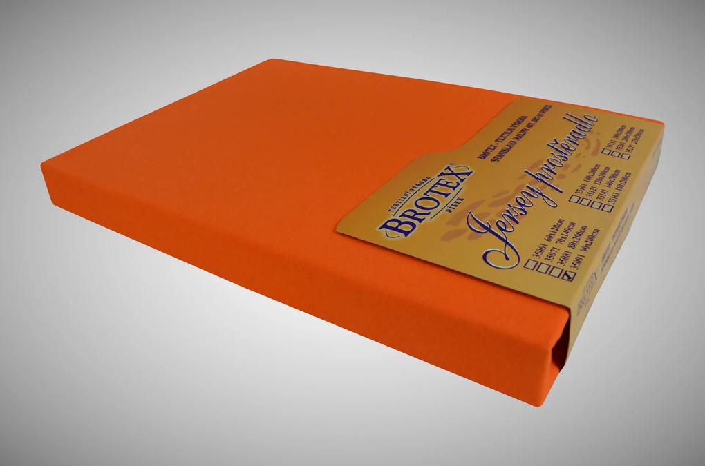 BROTEX Jersey prostěradlo oranžové Rozměr: 100 x 200 cm