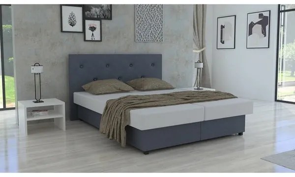 Čalouněná postel New Zofie 160x200, šedá, včetně matrace