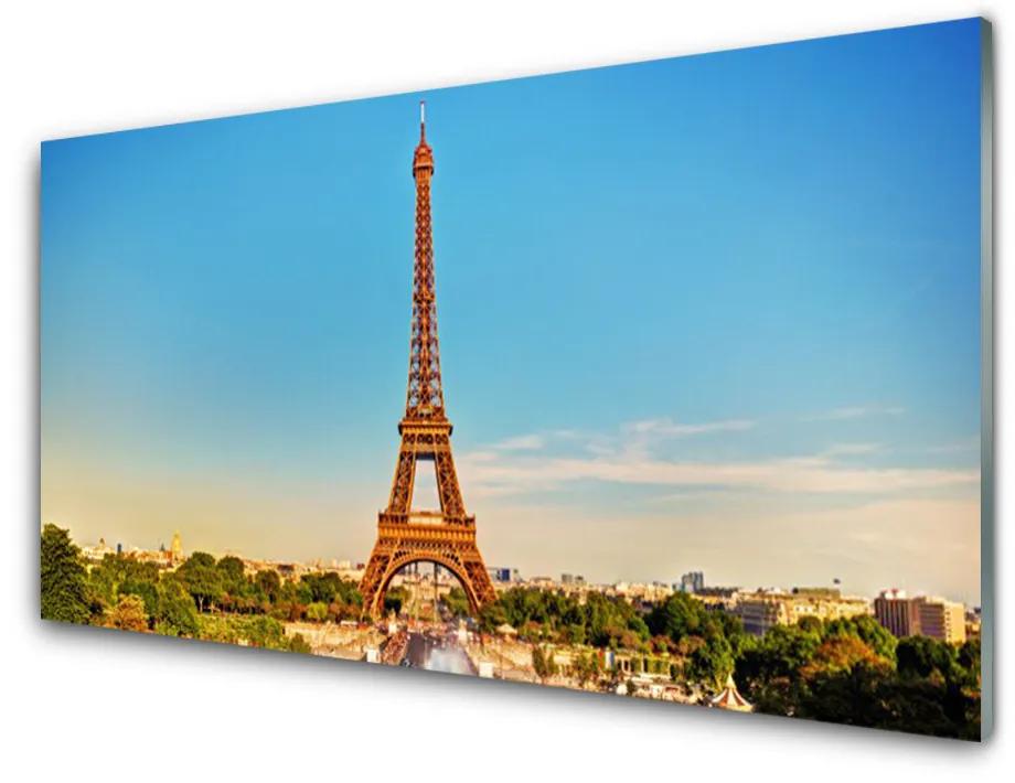 akrylový obraz Eiffelová Věž Paříž 125x50 cm
