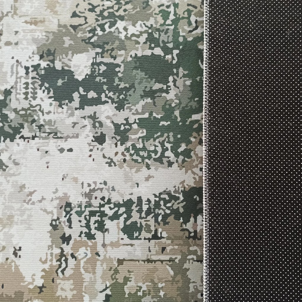 DY Šedozelený koberec s abstraktním vzorem Horeca-New 123 Rozměr: 60x100 cm