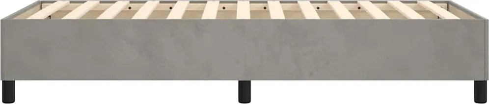 Rám postele s boxspringem světle šedá 90 x 190 cm samet 3121090