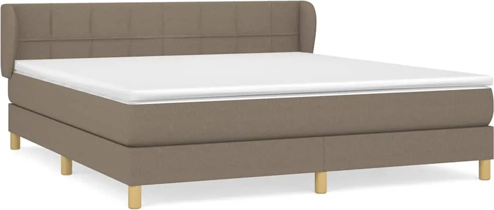 Box spring postel s matrací taupe 180x200 cm textil 3126825