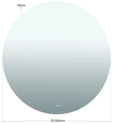 Orion - LED Zrcadlo s podsv. FOCUS LED/30W/230V 3000/4200/6000K pr. 100 cm IP44