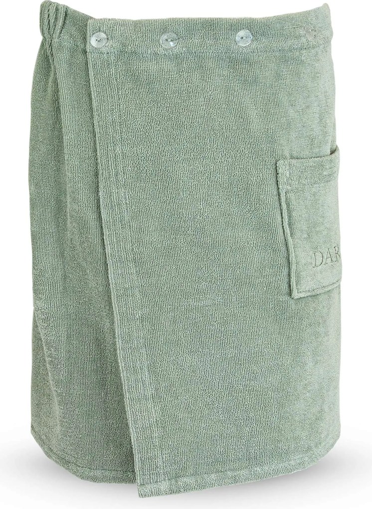 Pánský bavlněný froté kilt do sauny a wellness Comfort olivový