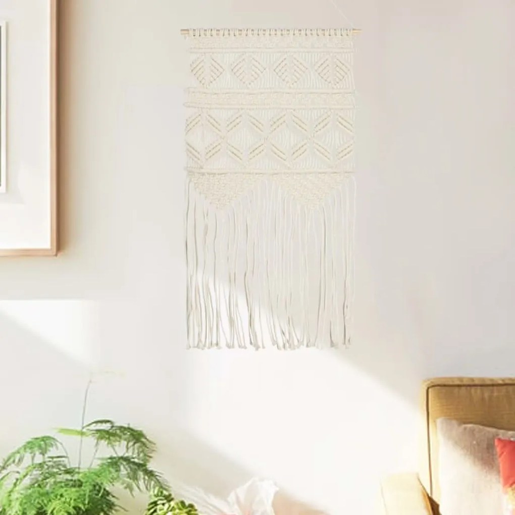 Nástěnný závěs macramé 40 x 80 cm bavlna 323997