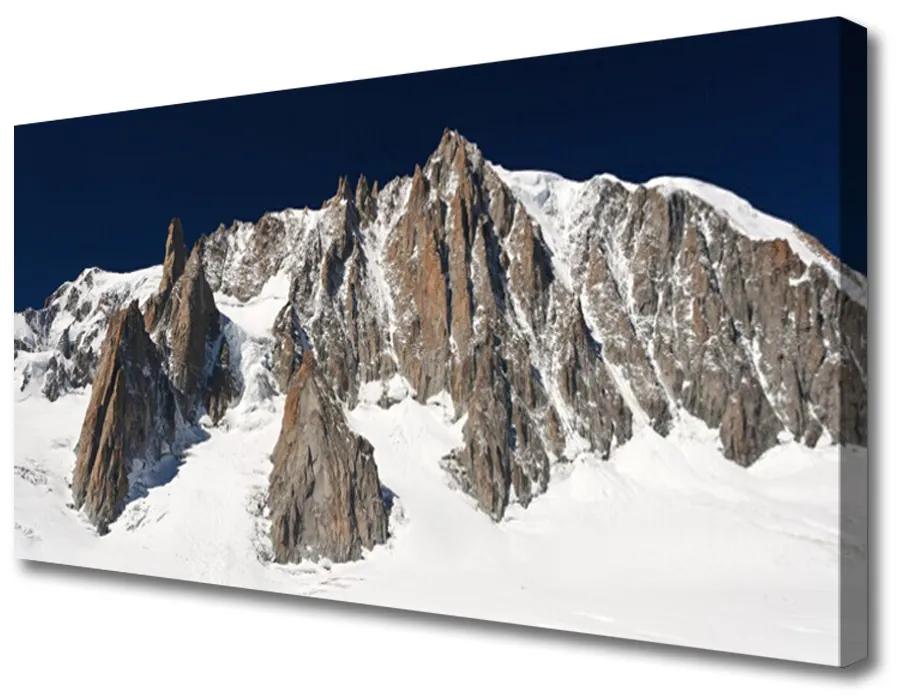 Obraz na plátně Zsněžené Horské Vrcholy 120x60 cm