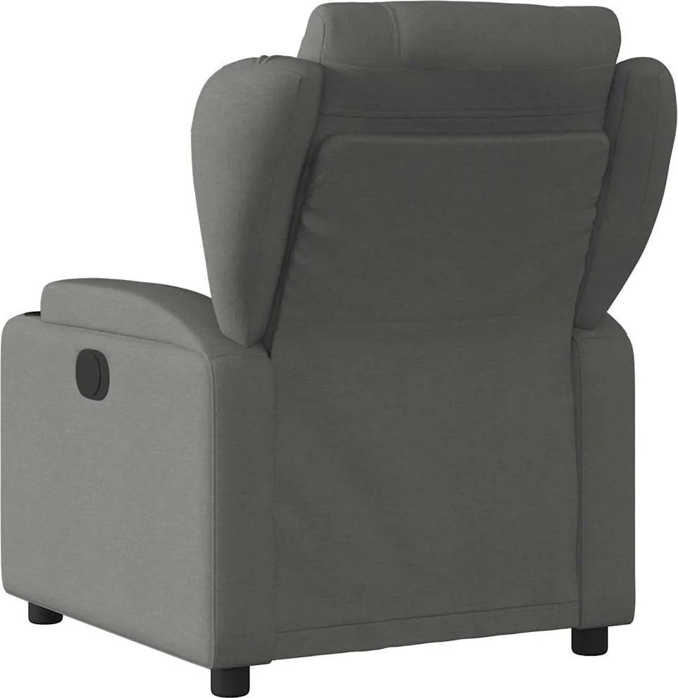 Elektrické polohovací křeslo tmavě šedé textil 3204459