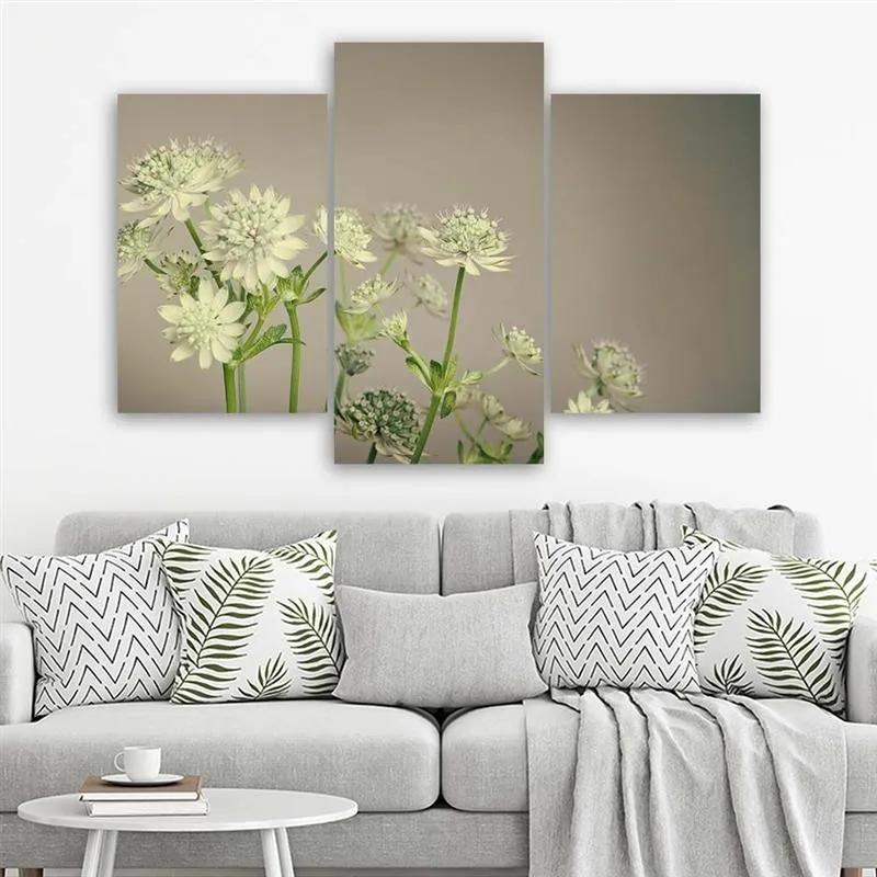 Gario Obraz na plátně Polní květiny - 3 dílný Rozměry: 60 x 40 cm