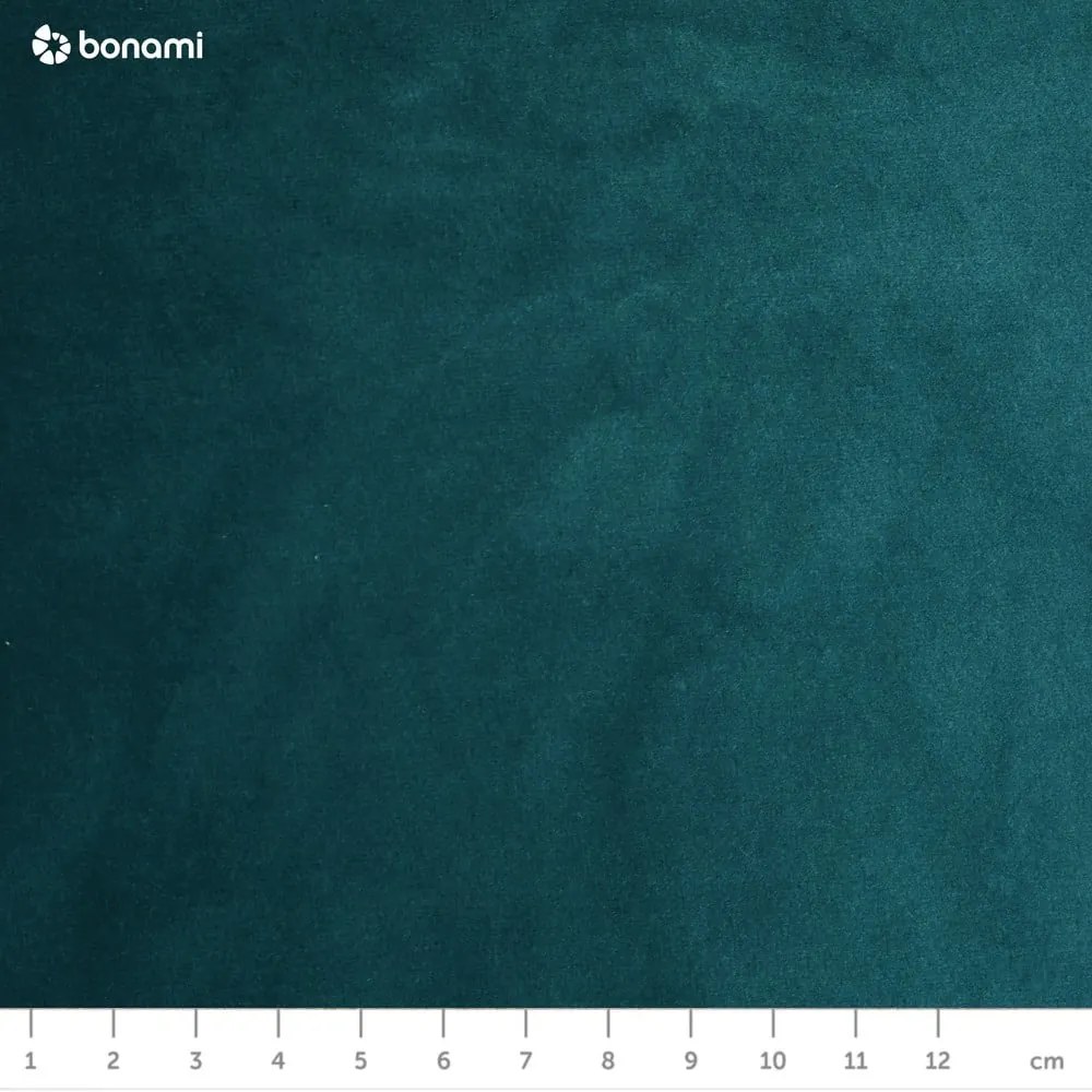 Tyrkysová čalouněná dvoulůžková postel s úložným prostorem s roštem 180x200 cm Kiana – Makamii