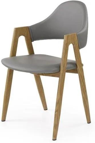K247 židle šedá - dub velbloudí