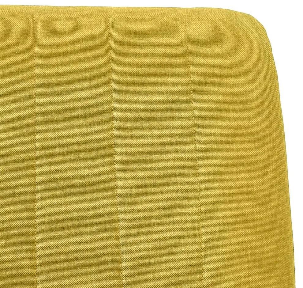 Petromila Jídelní židle 2 ks žluté textil