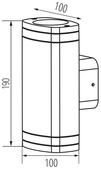 Kanlux 38886 - Venkovní nástěnné svítidlo ZEVI 2xGU10/10W/230V IP54 černá