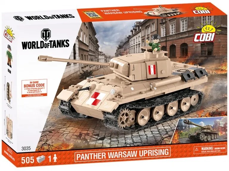 Cobi 3035 World of Tanks, Panther Varšavské povstání, 505 dílků