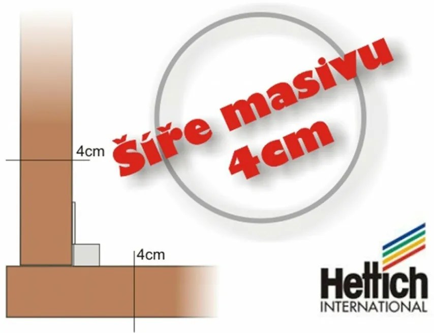 Postel Postelia BELNA Buk 180x200 - Dřevěná postel z masivu, bukové dvoulůžko o šíři masivu 4 cm