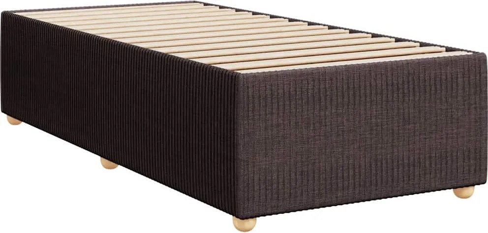 Box spring postel s matrací tmavě hnědá 80x200 cm textil 3291893