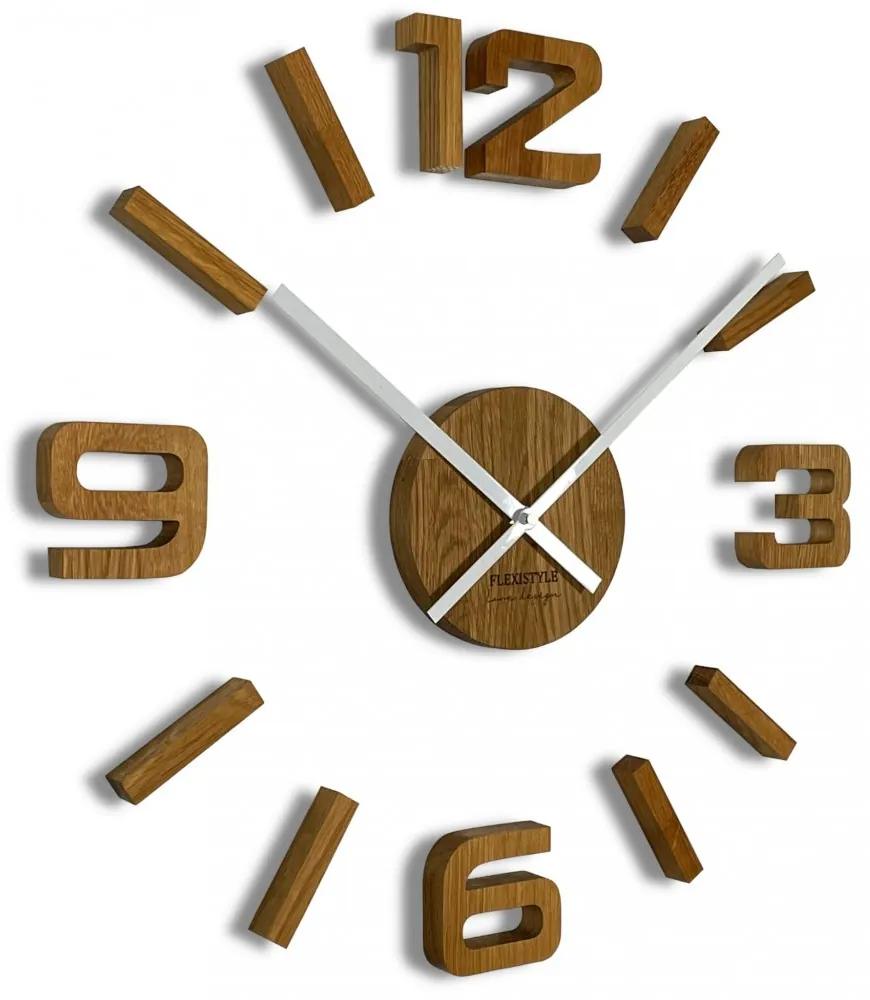 Elegantní nalepovací nástěnné dřevěné hodiny na zeď